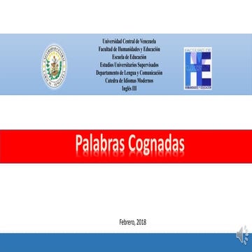 Unidad 1 - Cognados | PPTX