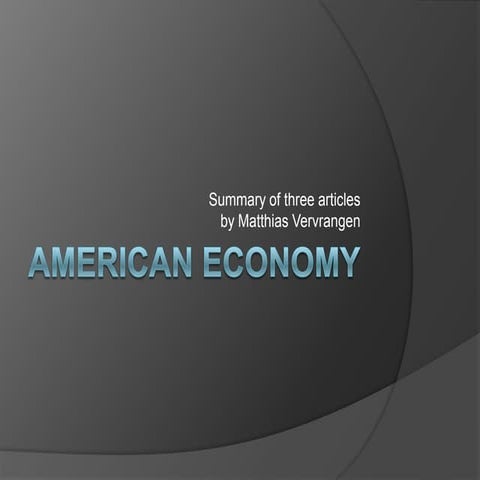 American Economy | PPTX