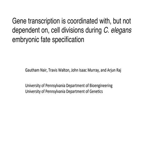 Worm timing paper | PDF | Biological Sciences | Science
