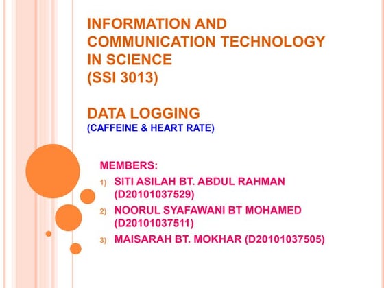 Assignment presentation data logging | PPT | Chemistry | Science