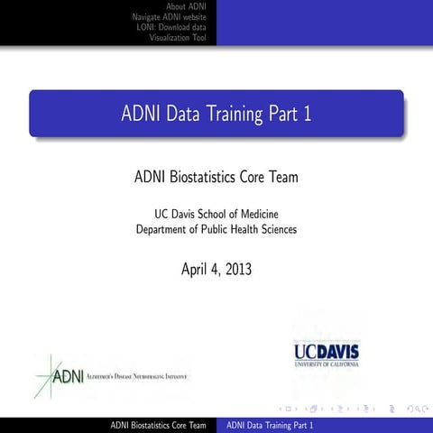 ADNI Data Training Part I | PDF