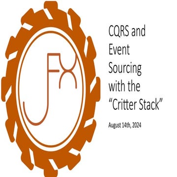 Event Sourcing And Cqrs Using The Critter Stack Ppt
