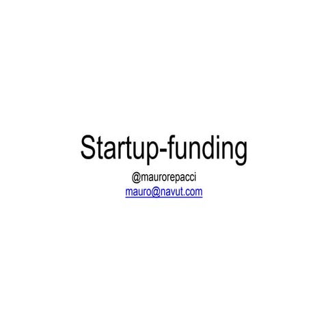 Startup funding - Navut story | PPTX