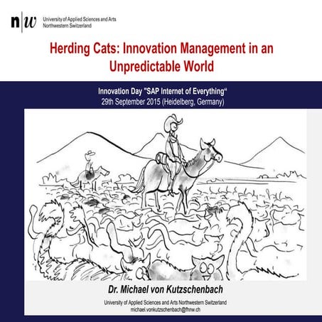 Herding Cats: Innovation Management in an Unpredictable World | PPT
