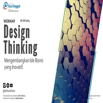 Slide Deck Design Thinking Mengembangkan Ide Bisnis | PPT