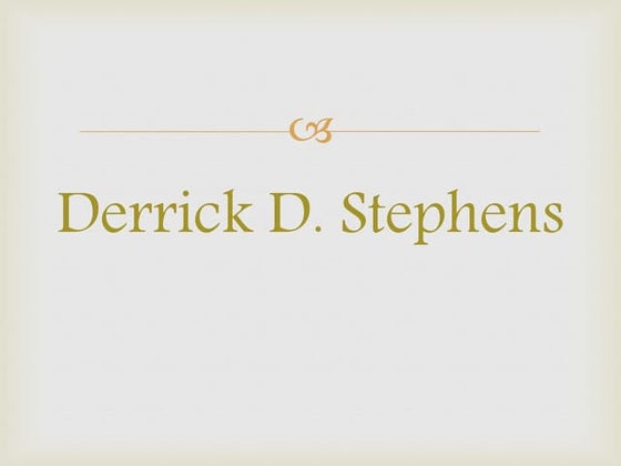 Derrick d stephens | PDF