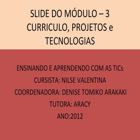 Slide do módulo – 3 | PPT