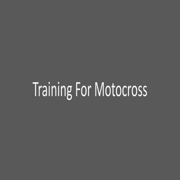 Motocross Training | PPT