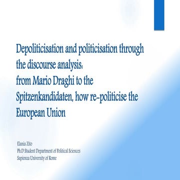 Depoliticisation and politicisation through the discourse analysis ...