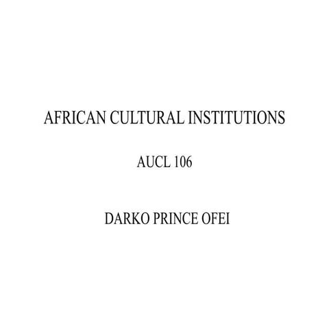 Luo culture in brief | PPTX