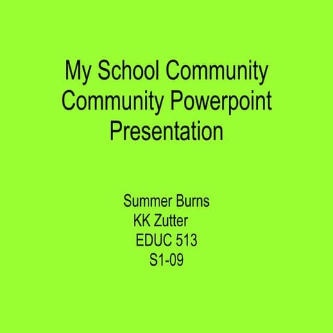 community presentation | PPT