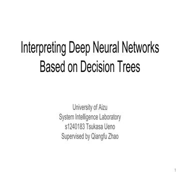 Interpreting Deep Neural Networks Based on Decision Trees | PDF | Artificial Intelligence ...