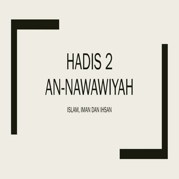 Hadis 40 - Hadis 2 | PDF