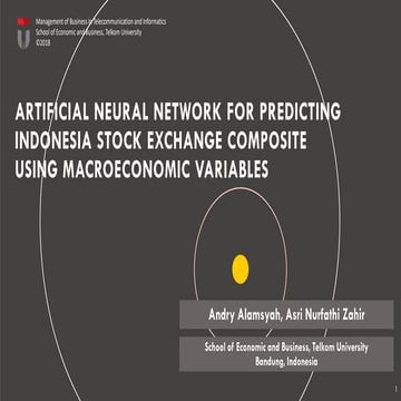 Artificial Neural Network for Predicting Indonesia Stock Exchange Composite using Macroeconomic ...