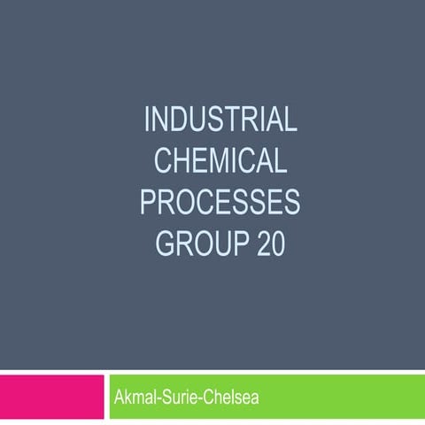 UTM SSC industrial chemical process | PPTX