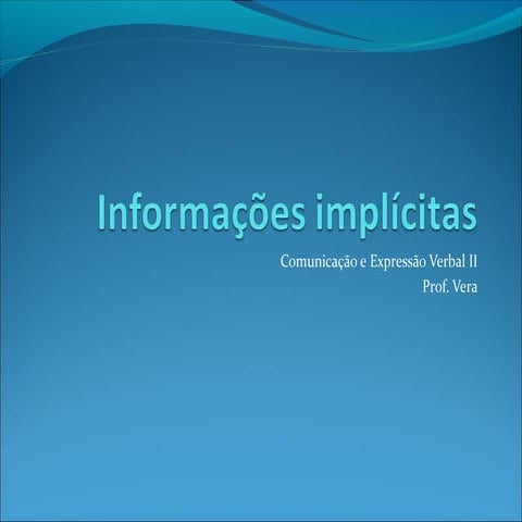 Implícito e explícito | PPTX
