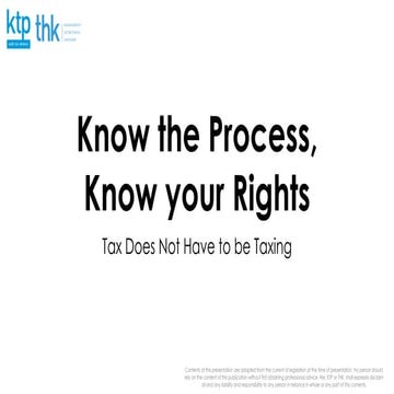 Slide (09.03.18)_Know the process Know your Rights | PPT