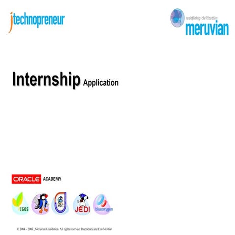 Slide internship application | PPT
