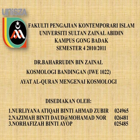 Slide kosmologi | PPTX