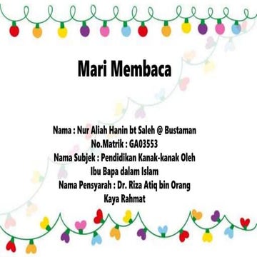 Slide mari membaca | PPT