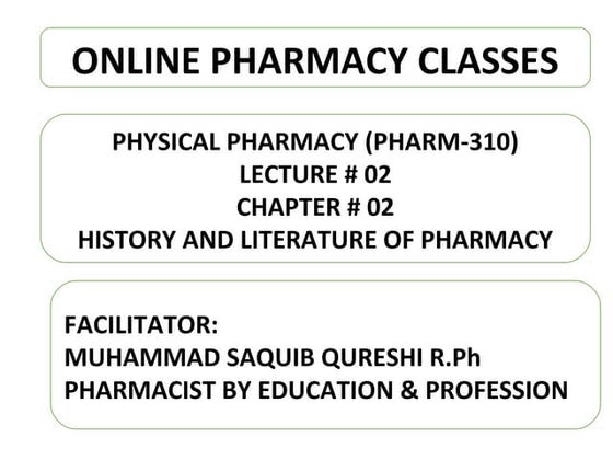 Anatomy and Physiology - First Year Pharmacy Lecture # 01 | PPT