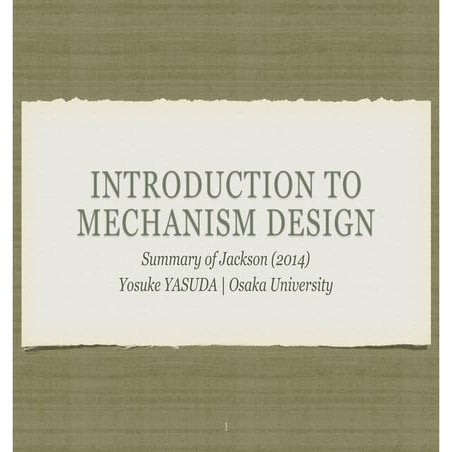 Introduction to Mechanism Design | PDF