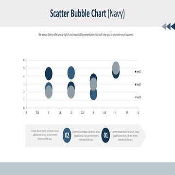 Scatter Bubble Chart (Navy) | PPTX