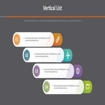 Vertical List Diagram powerpoint template | PPTX