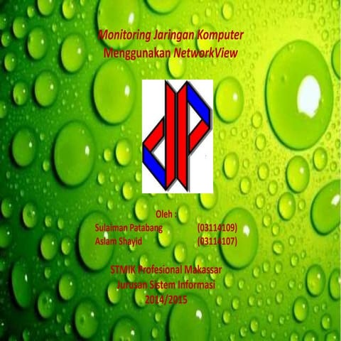 monitoring jaringan dengan networkview | PPTX