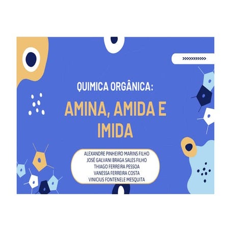 Funções nitrogenadas: amina, amida e imida | PDF