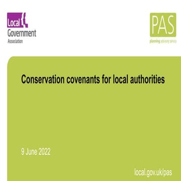 Conservation covenants for local authorities June 2022 | PPTX