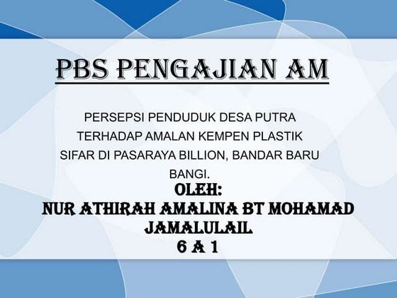 Contoh Dapatan Kajian PBS PA | DOCX