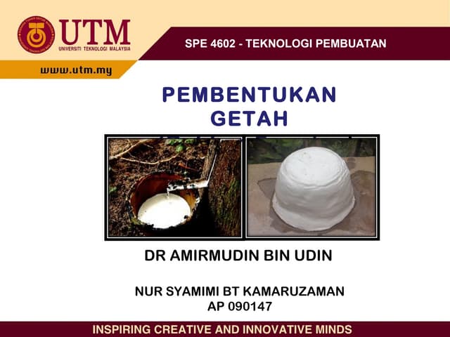 Rubber hrvest and processing 3 | PPTX