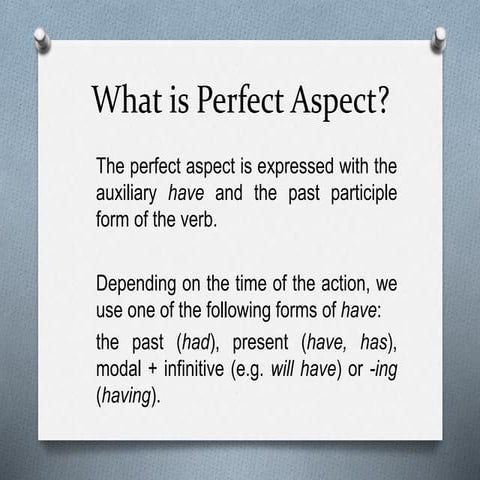 Perfect Aspect | PPTX