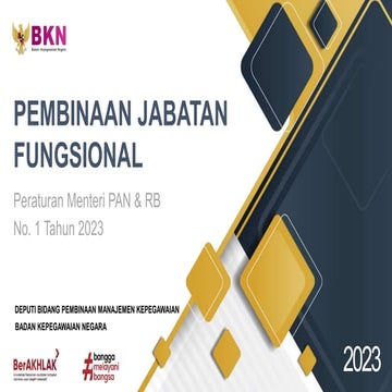 Slide Permenpan No. 1 Tahun 2023 - Jabatan Fungsional.pptx