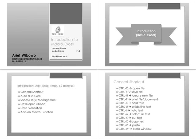 Slide Powerpoint Macro Excelpdf