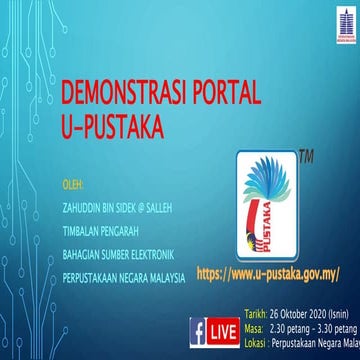 Demonstrasi Portal u-Pustaka & Akses Kepada Perkhidmatan Pangkalan Data ...