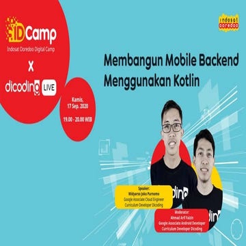 Membangun Mobile Backend Menggunakan Kotlin - Widyarso Joko Purnomo (Google Associate Cloud ...