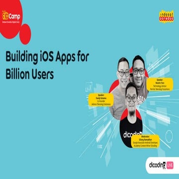 Building iOS Apps for Billion Users-Rendra Toro (Technology Advisor - Perintis Teknologi ...