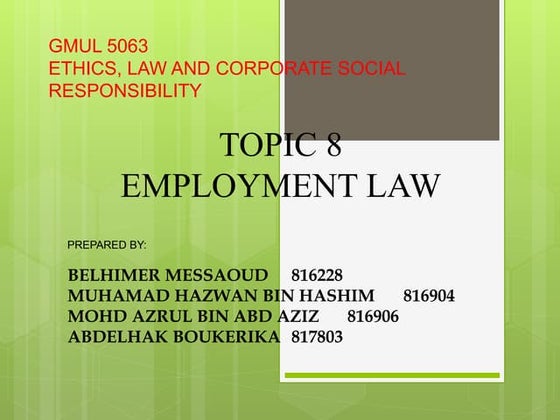 Lecture 1 background and intro to labor law.pptx | Law