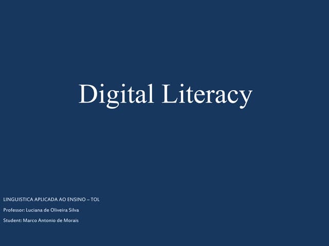 Digital Literacy | PPT