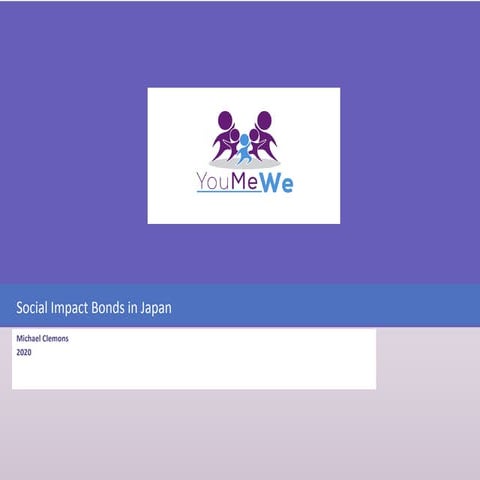 Social Impact Bonds by YouMeWe | PPT