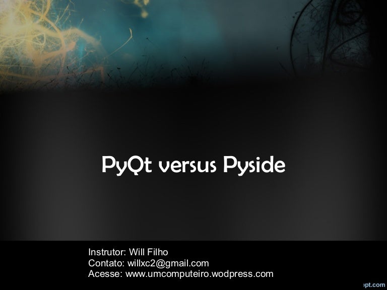 Slide Pyqt Versus Pyside 