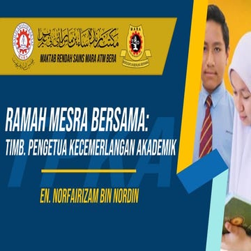 Slide Ramah Mesra bersama Timbalan Pengetua Kecemerlangan Akademik MRSM ...