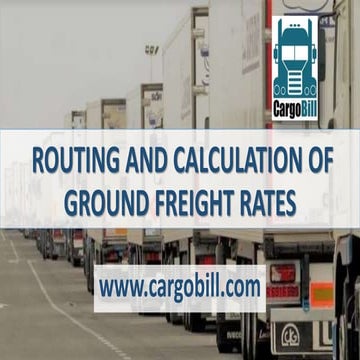 Cargobill: System for Freight cost calculations | PPTX