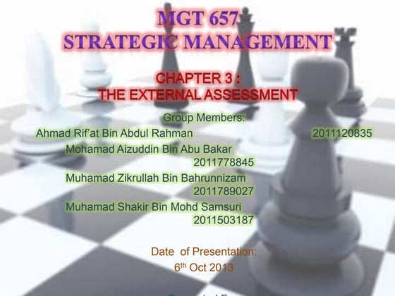 Chapter-3 External Assessment in Strategic Management | PPTX