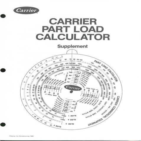 Slide rule part2 carrier part load calculator supplement | PDF
