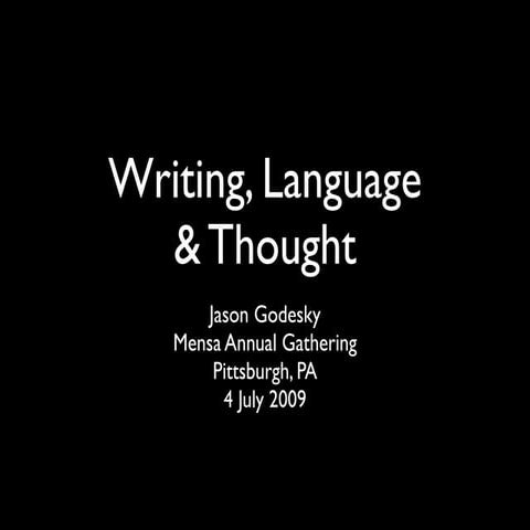 Writing, Language & Thought | PPT
