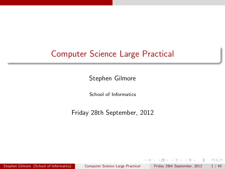 Computer Science Large Practical Coursework 