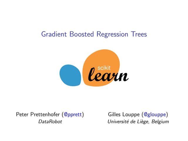 Gradient Boosted Regression Trees In Scikit Learn Ppt